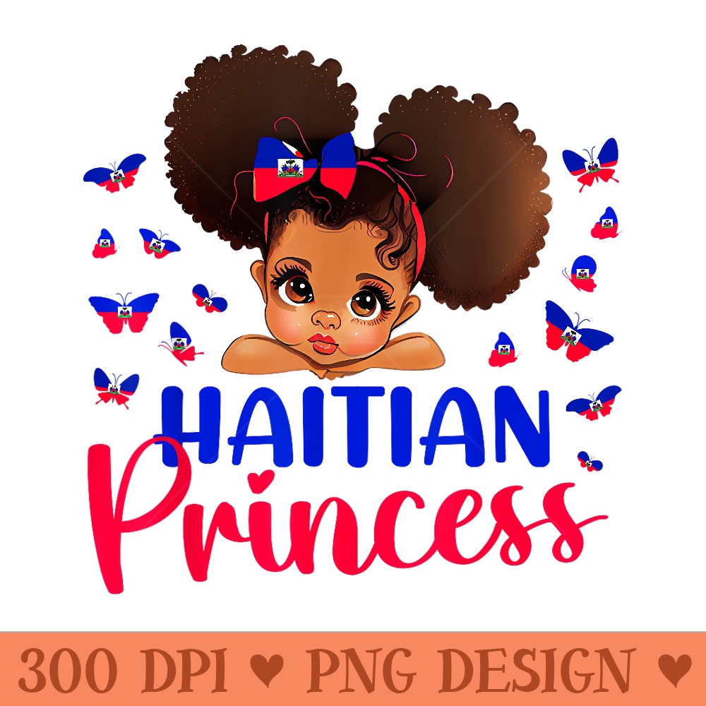Haitian Princess Haiti Flag Melanin for Black Girls - PNG Ar | Inspire ...