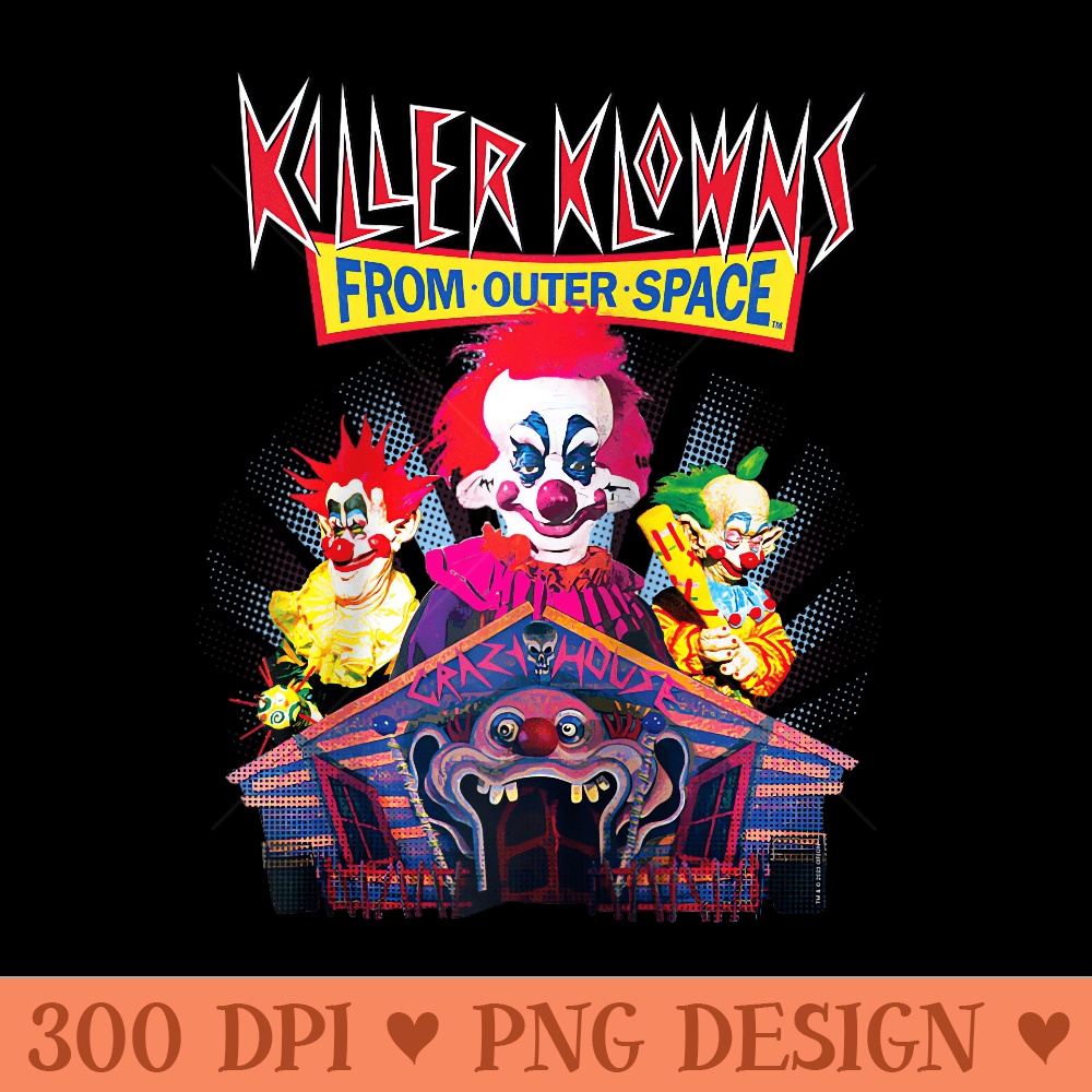 Killer Klowns from Outer Space Crazy House Raglan Baseball - | Inspire ...