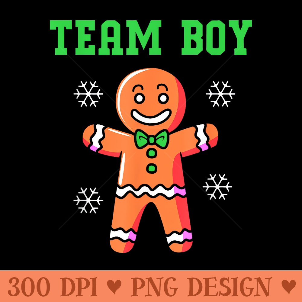 Christmas Gingerbread Man Team Gender Reveal - Printable PNG | Inspire ...