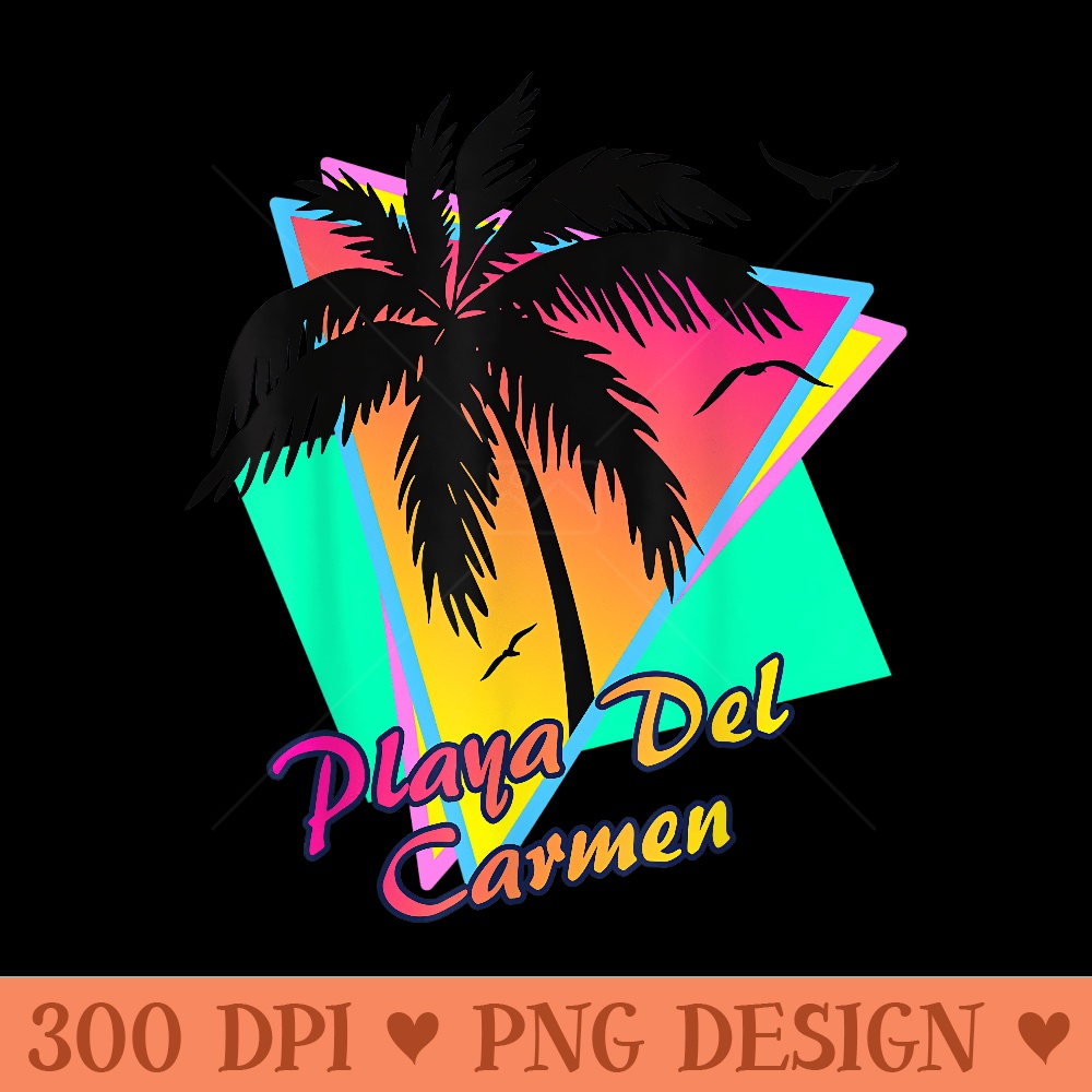 Playa Del Carmen 80s Tropical Summer And Beach Palm Sunset - | Inspire ...
