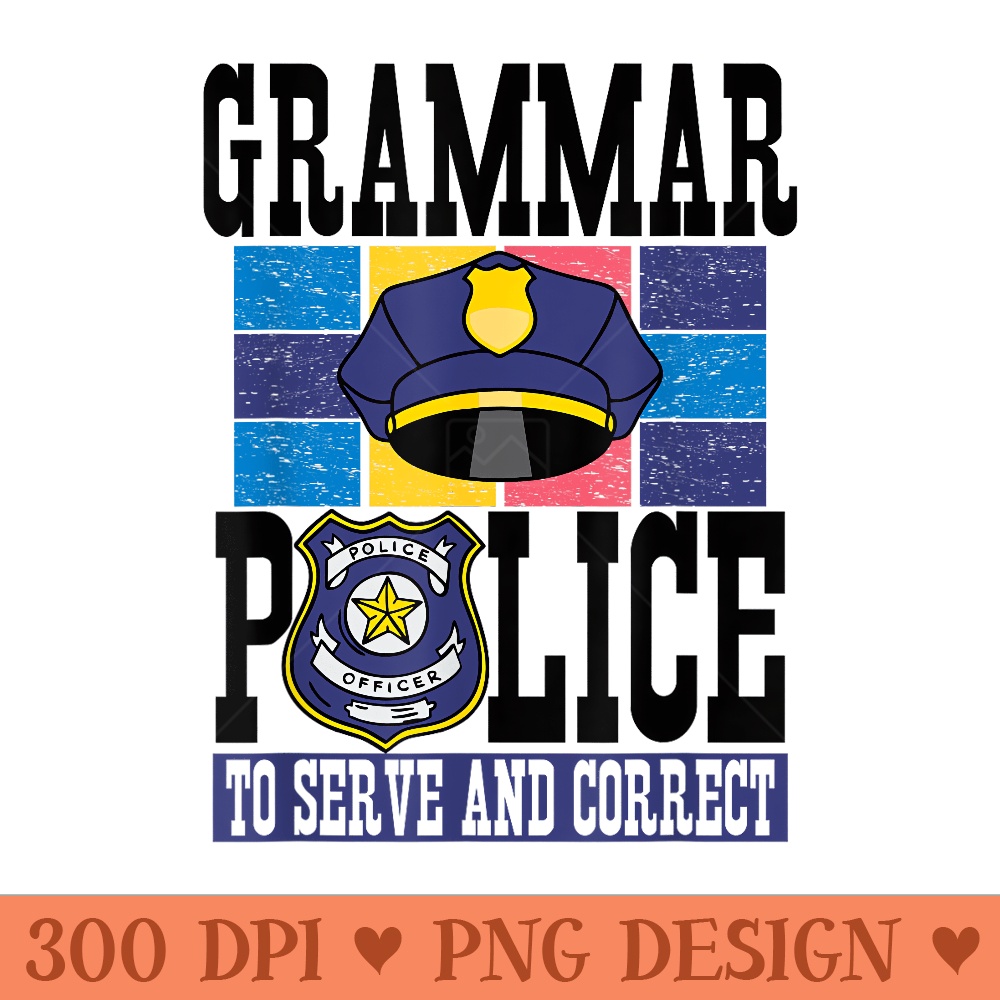 Grammar Police Men , Law Enforcement, Cop Funny - Transparen | Inspire ...