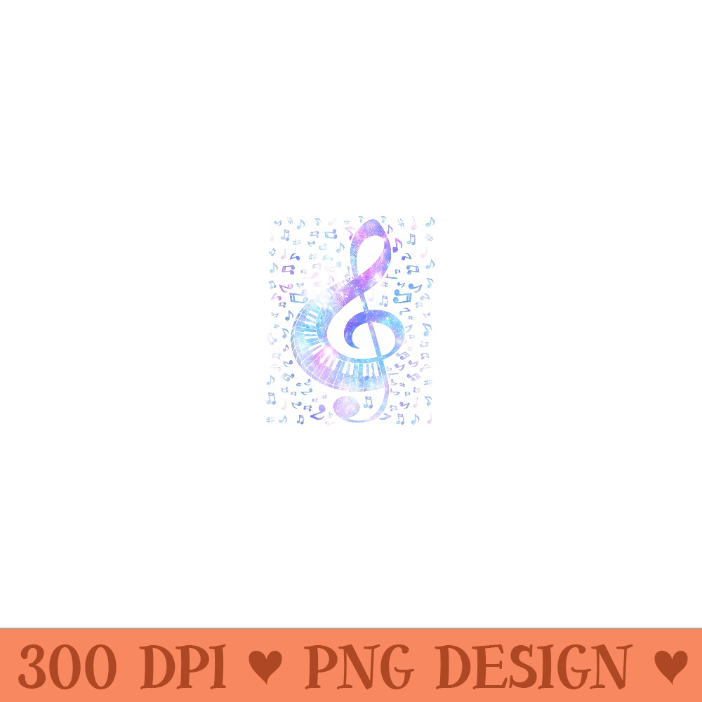 Treble Clef Keyboard Tie Dye Retro Music Notes Pianist Piano | Inspire ...