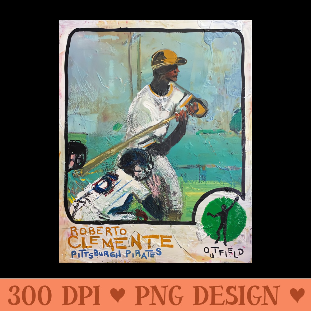 Roberto Clemente - Printable PNG Graphics | Inspire Uplift