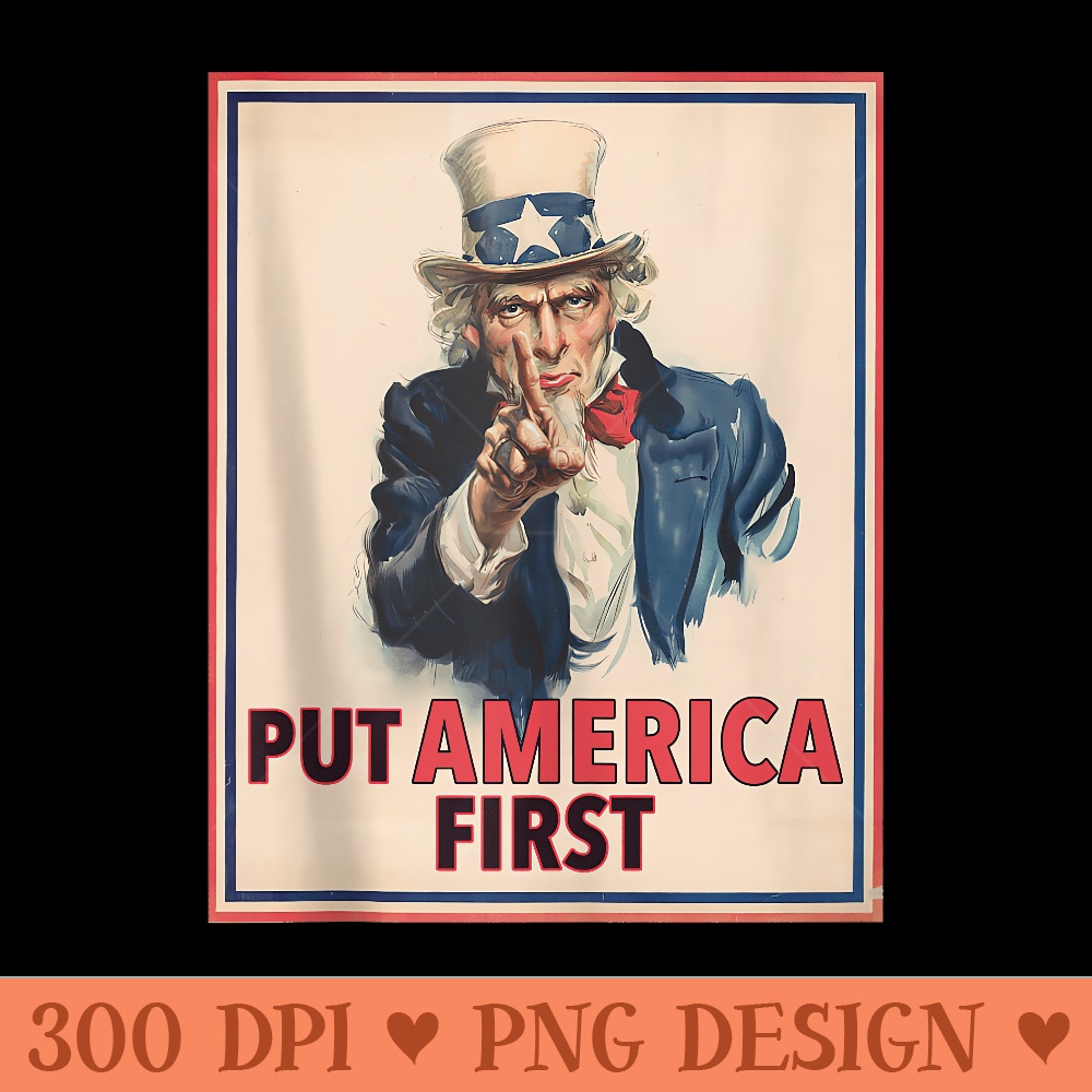 Put America First Poster Trump 2024 Patriotic American - Pri | Inspire ...
