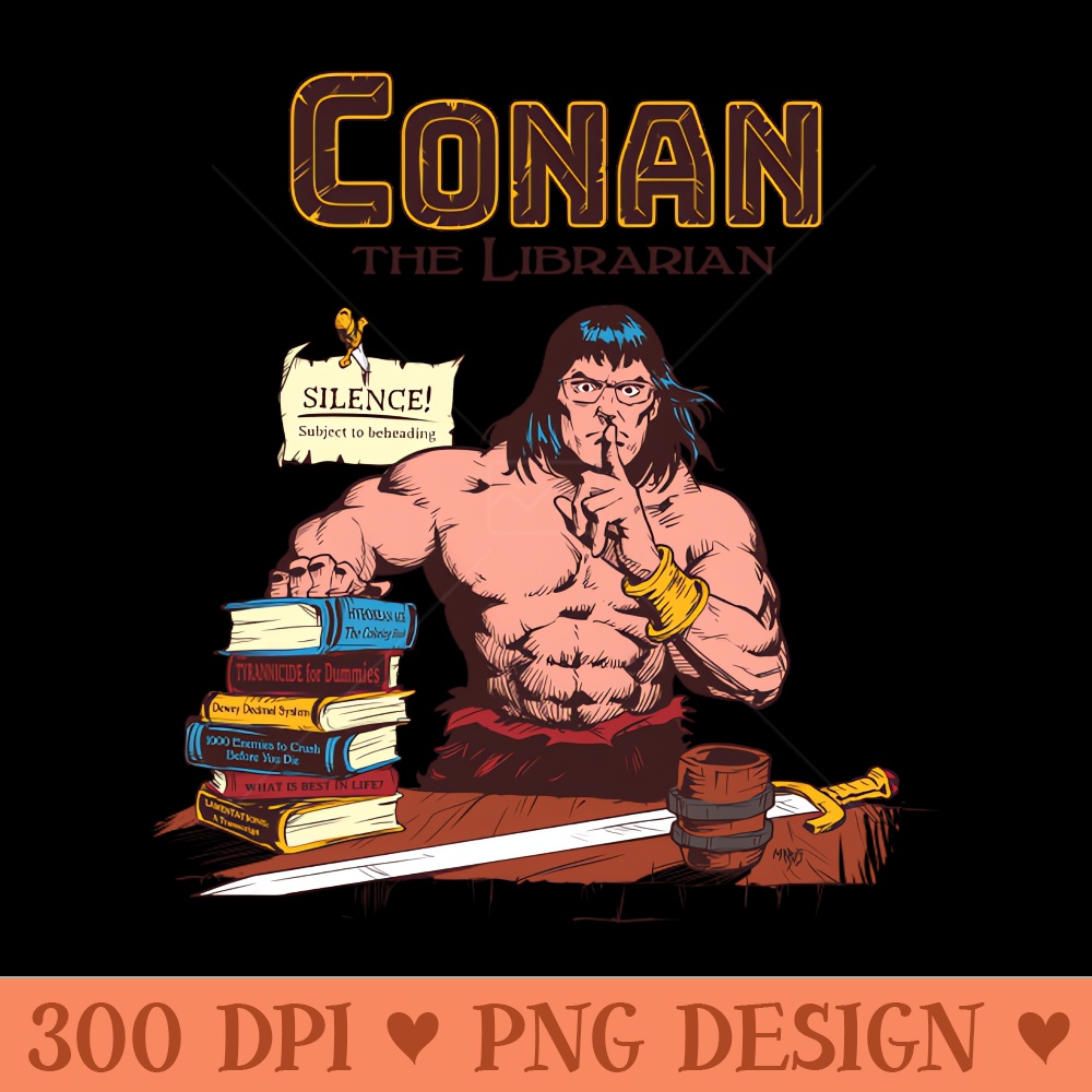 Conan the Librarian Colored - Vector PNG Clipart - Inspire Uplift