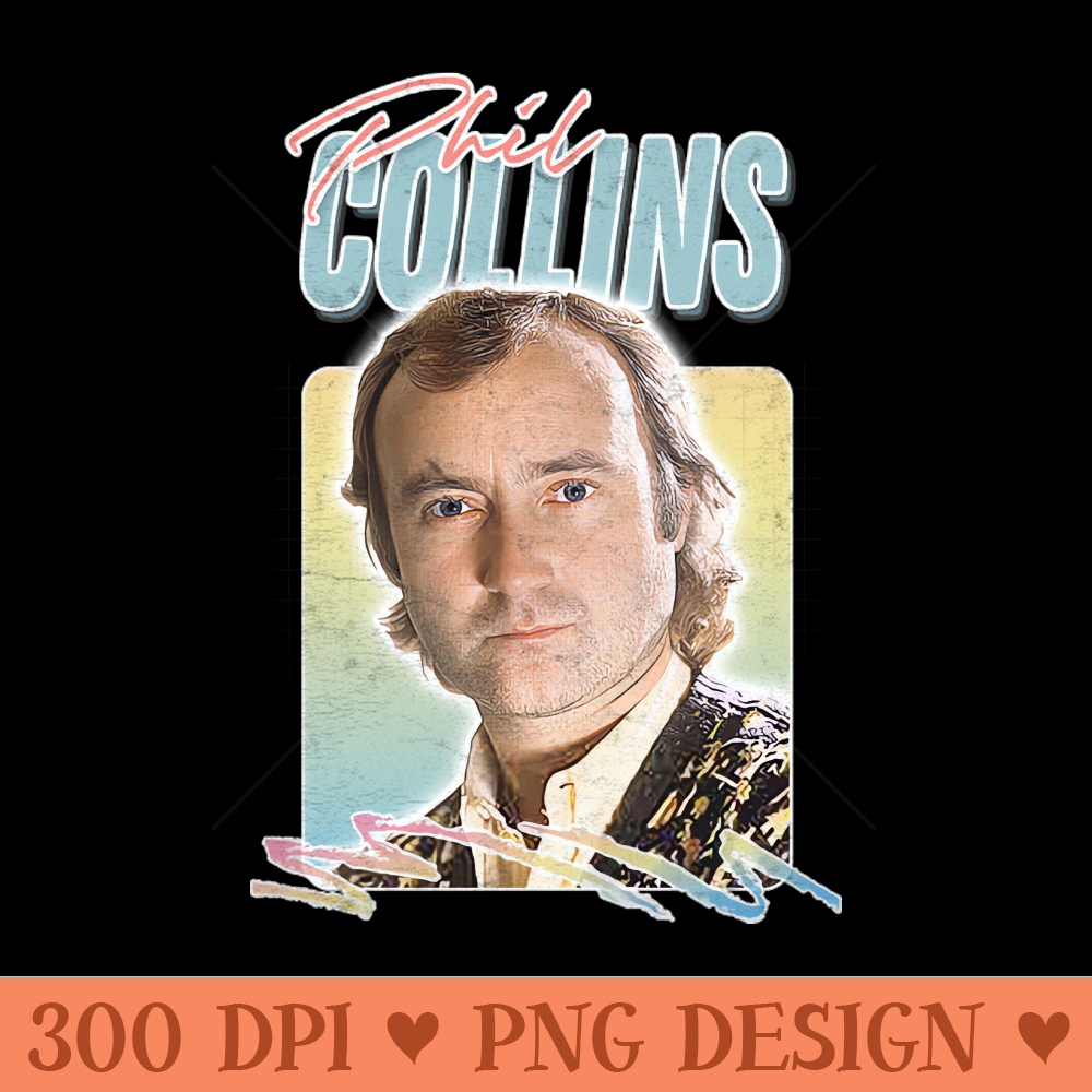 Phil Collins 80s Retro Aesthetic Design - PNG clipart downlo - Inspire ...