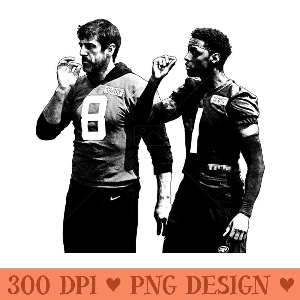 Handshake Aaron Rodgers x Sauce Gardner - Sublimation images | Inspire ...