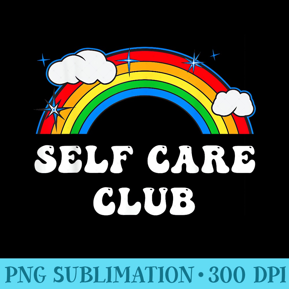 Self Care Club Cute Rainbow Mental Health Yoga Meditation - | Inspire ...