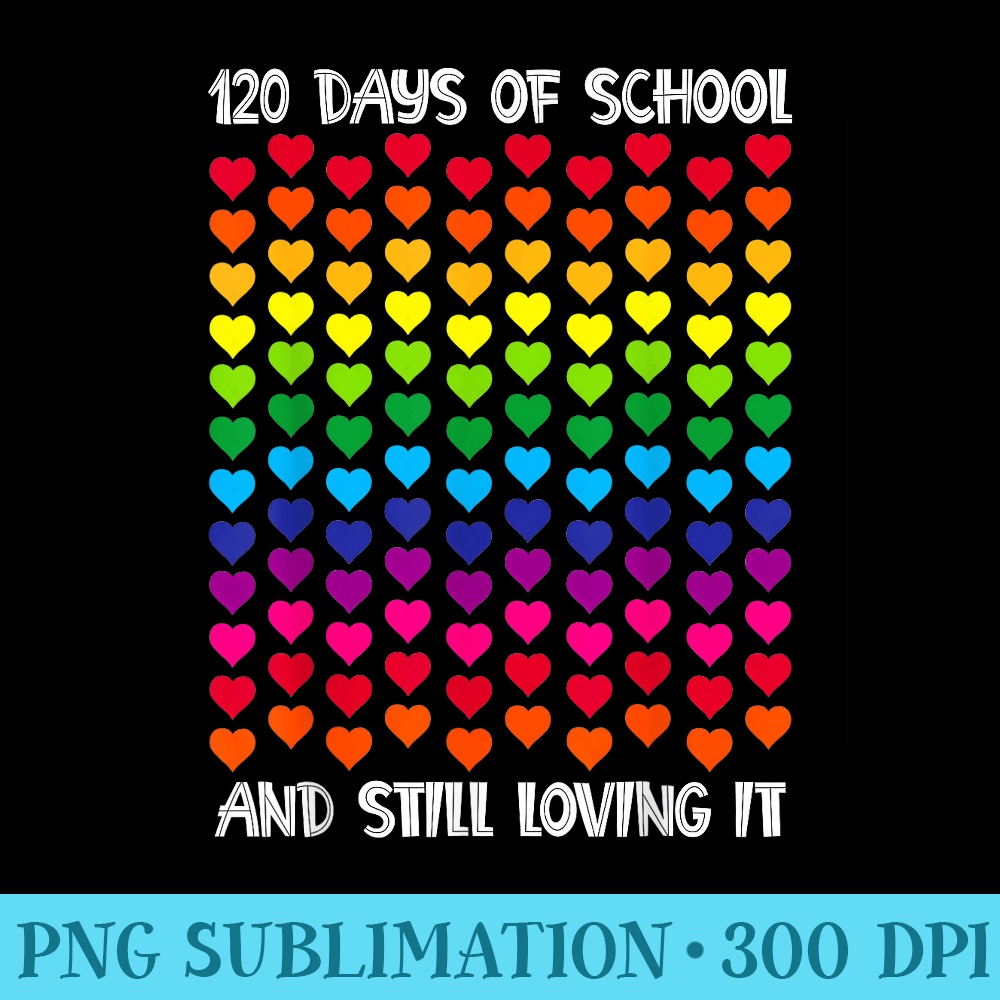Happy 120th Day of School Teacher Student - Shirt Print PNG | Inspire ...