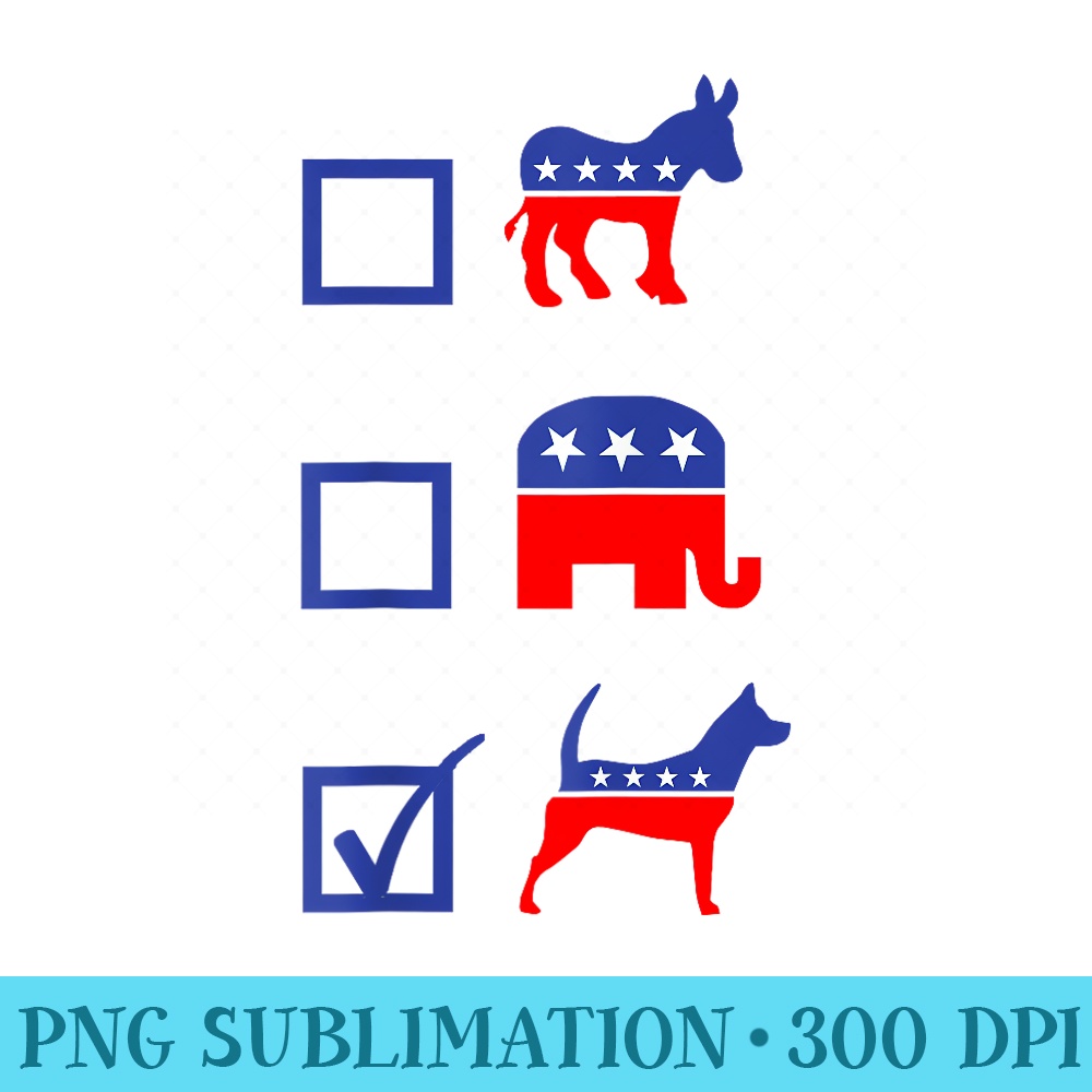 Democrat Republican vote dog - High Resolution PNG Designs | Inspire Uplift