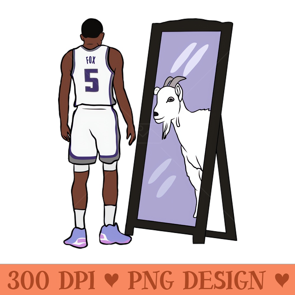 DeAaron Fox Mirror GOAT - Printable PNG Graphics | Inspire Uplift