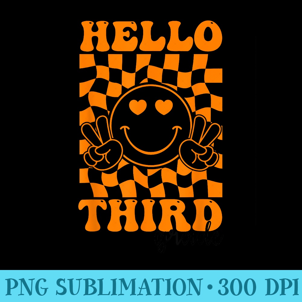 Hello Third Grade Retro Smile Team 3rd Grade Back to School | Inspire ...