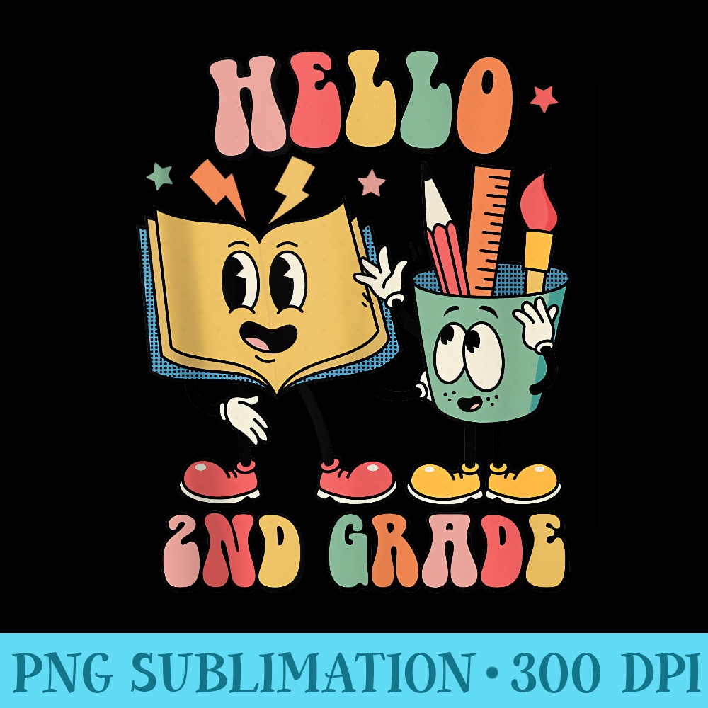 Hello 2nd Grade Retro Smile Second Grade Team Back To School | Inspire ...