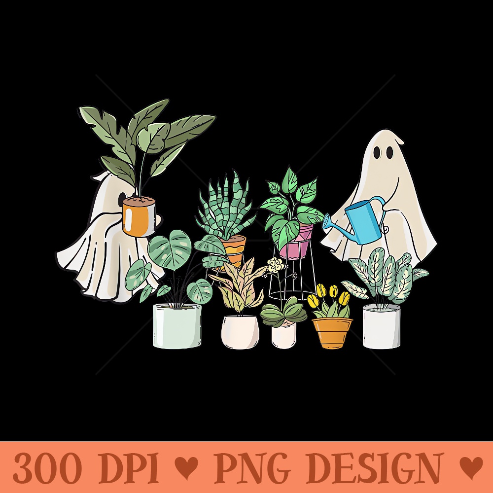 Spooky Plant Lady Halloween Ghost Garden Watering Flowers - | Inspire ...