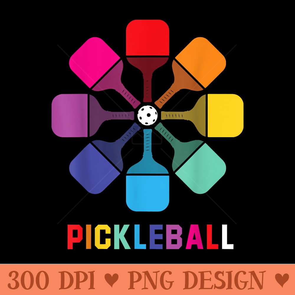 Vintage Pickle Ball Fan Colors Funny Pickleball Player - PNG | Inspire ...