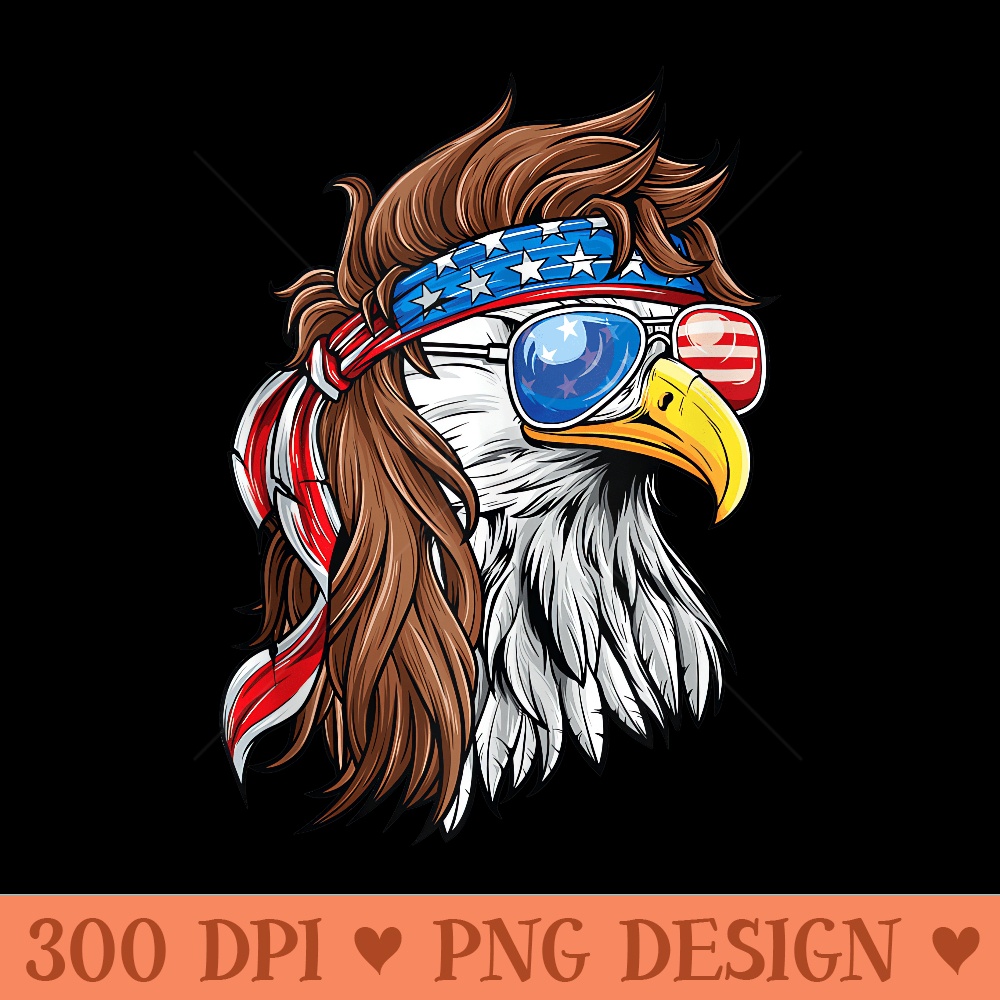 Patriotic Bald Eagle Mullet USA American Flag 4th of July - | Inspire ...