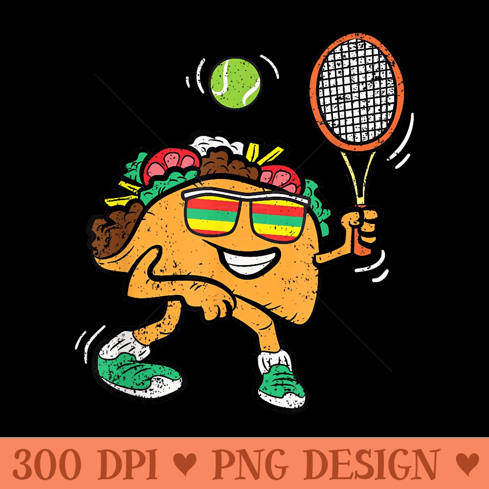 Taco Tennis Player Cinco De Mayo Mexican Bowler Food Fiesta | Inspire ...