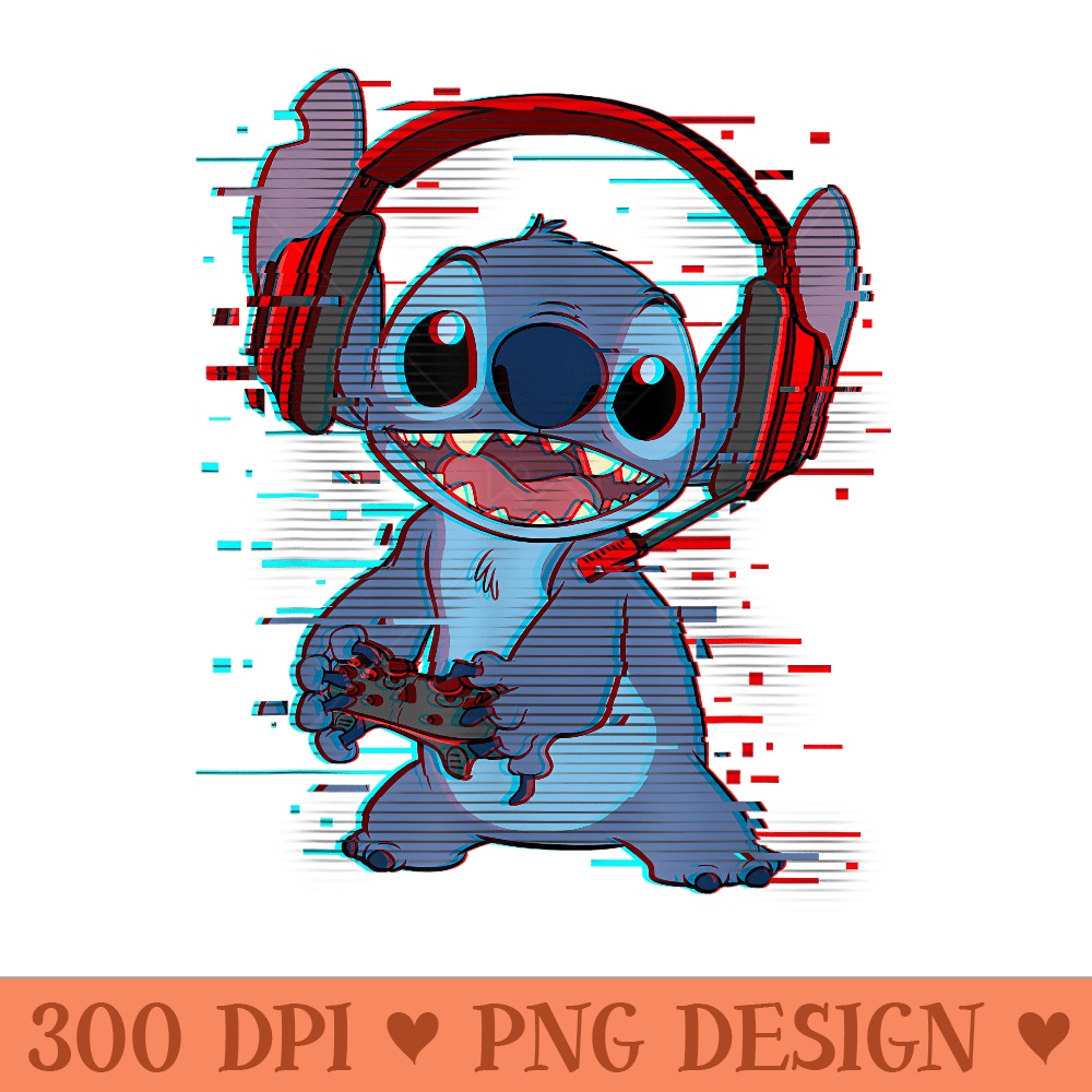 Disney Lilo Stitch Gamer Glitch Headset and Controller - PNG | Inspire ...