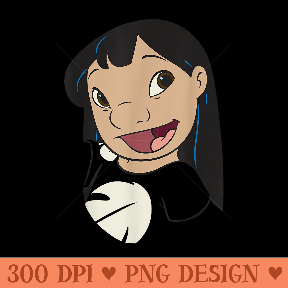 Disney Lilo Stitch Lilo Big Face Red Smile - Ready To Print | Inspire ...