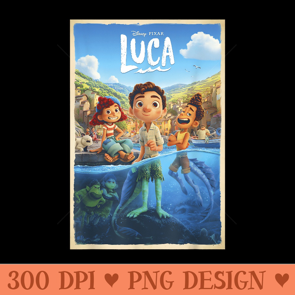 Disney Pixar Luca Movie Poster - PNG graphics | Inspire Uplift