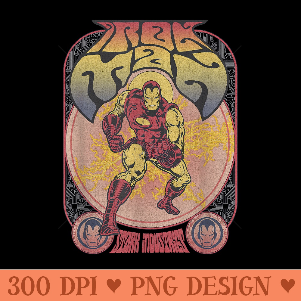 Marvel Comics Classic Iron Man Seventies Vintage Poster - PN | Inspire ...