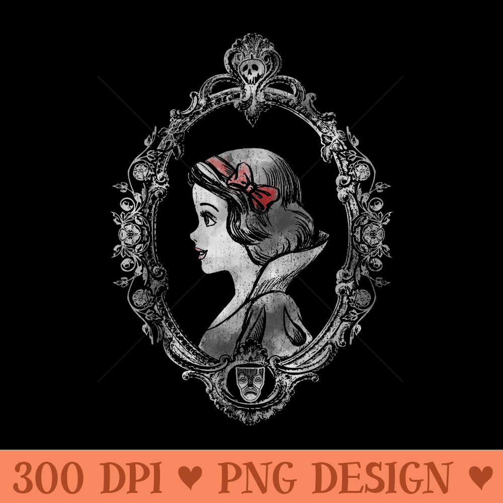 Disney Snow White Framed Side Profile Faded Portrait - High | Inspire ...