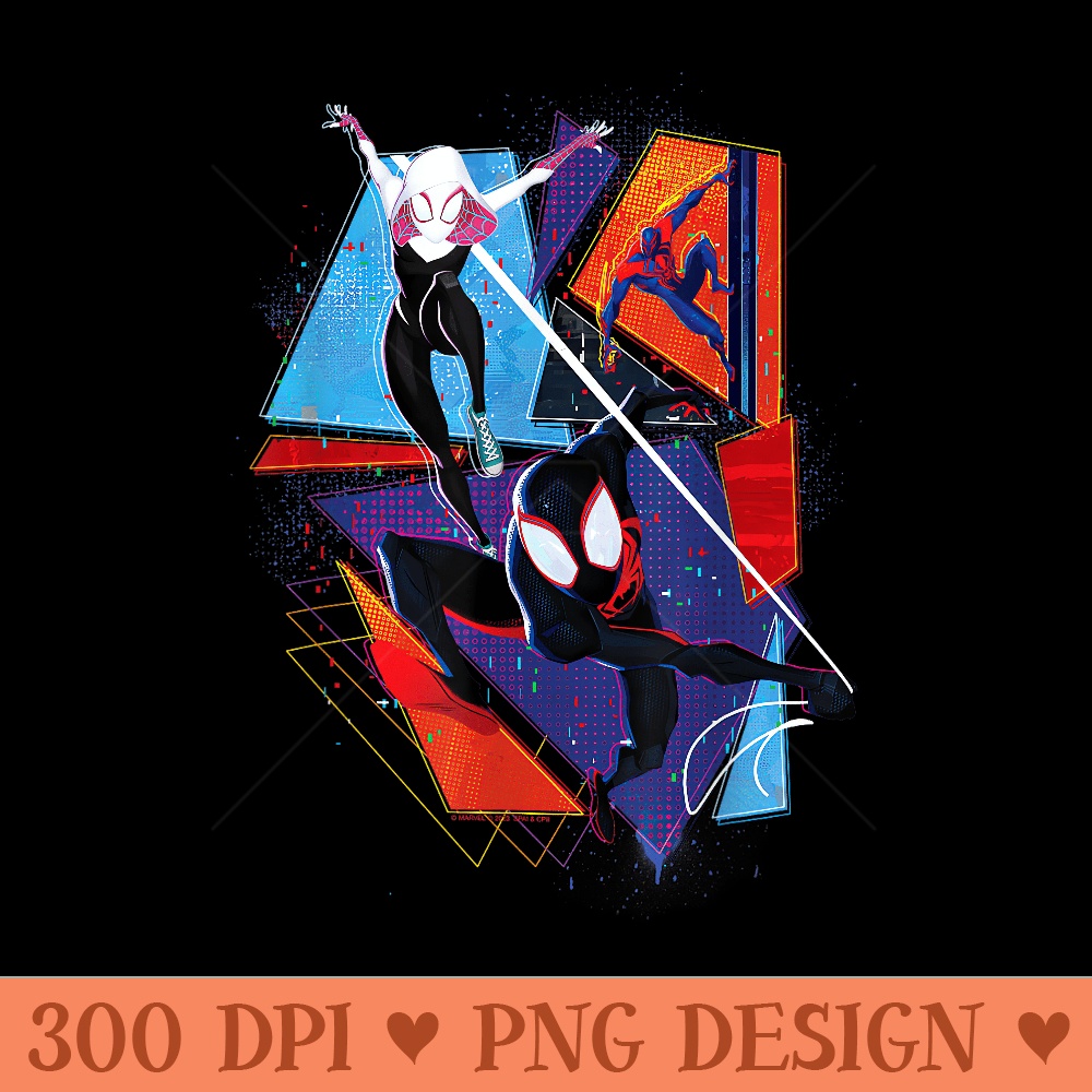 Marvel SpiderMan Across the SpiderVerse Three Spiders - PNG | Inspire ...