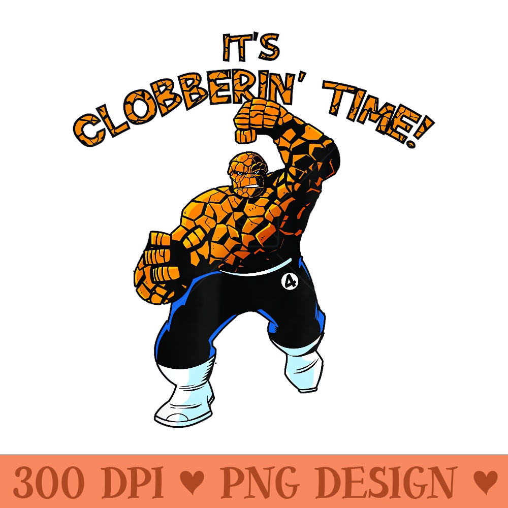 Marvel Fantastic Four The Thing Clobberin Time Action Shot - | Inspire ...