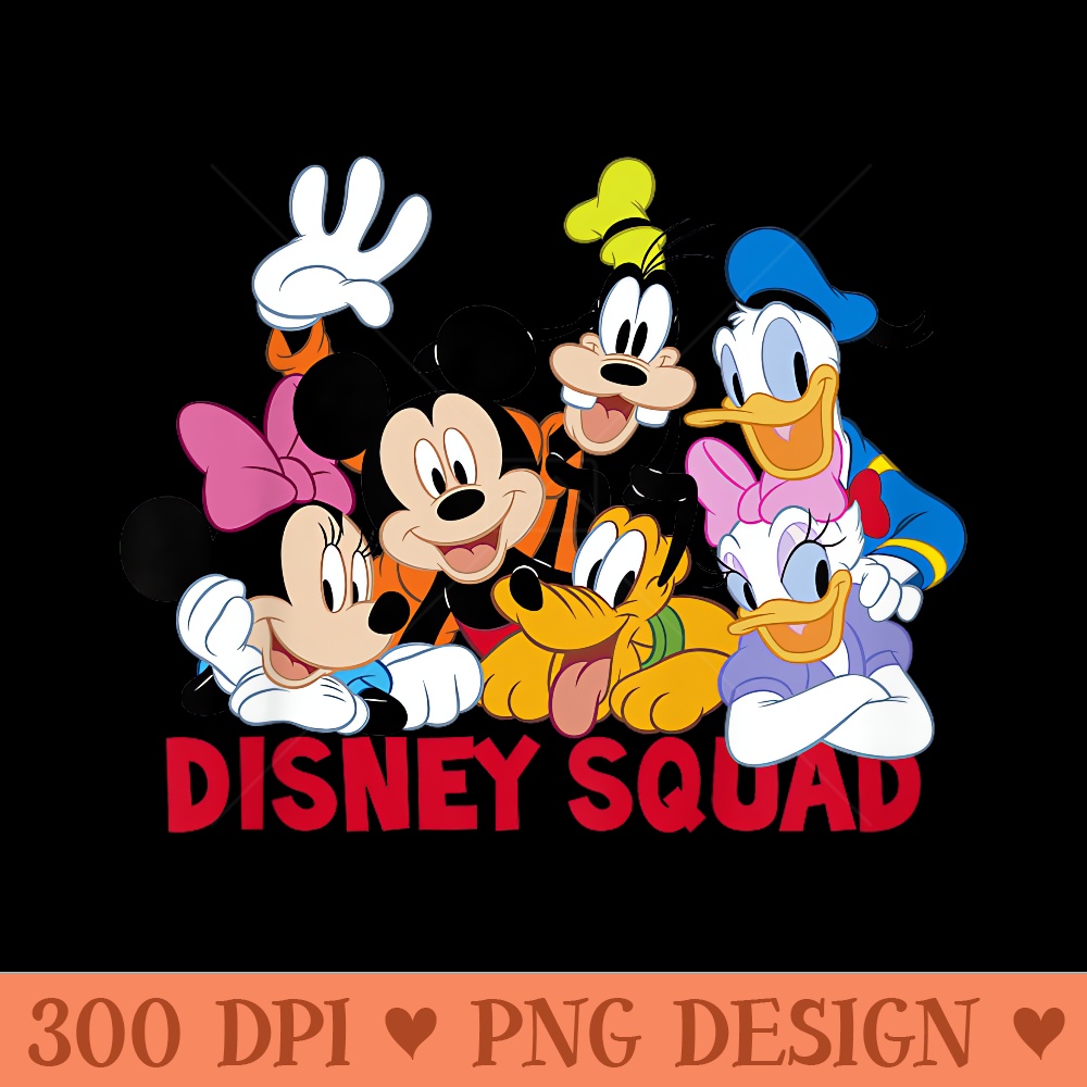 Disney Mickey And Friends Group Shot Disney Squad Logo - PNG | Inspire ...