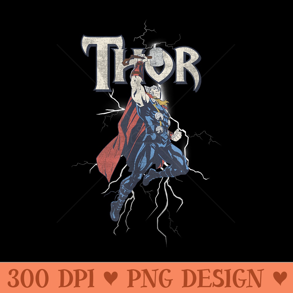 Marvel Comics Retro Classic Thor Flying Mighty Portrait - Di | Inspire ...