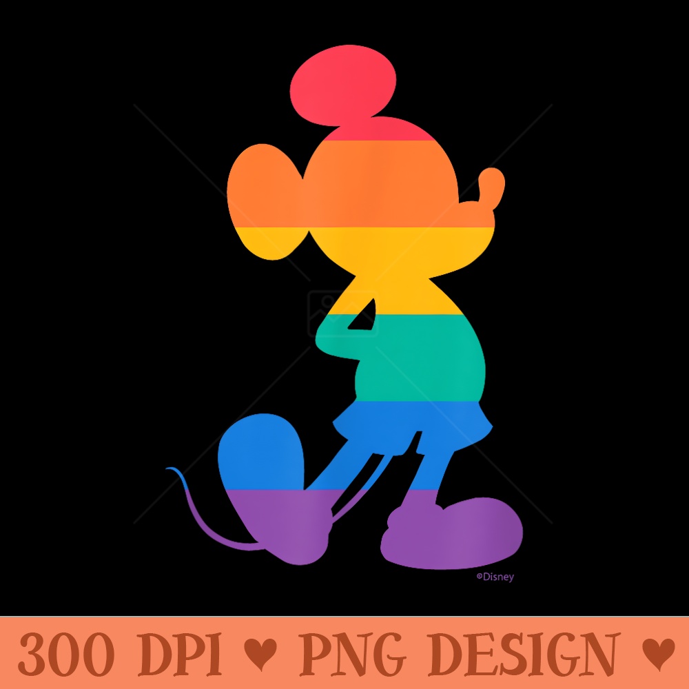 Disney Mickey Mouse Pride Classic Pose Rainbow Icon Fill - H | Inspire ...