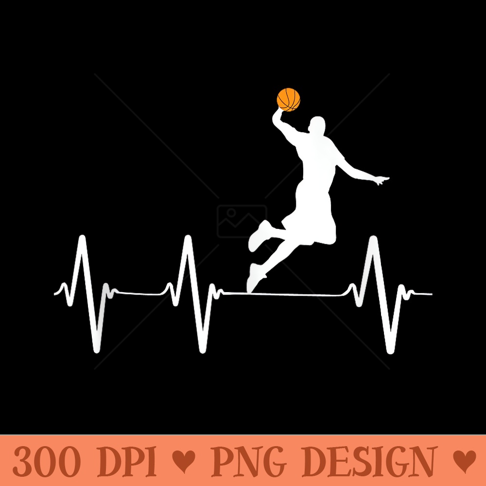 Basketball Heartbeat s for Men and - PNG download with trans | Inspire ...