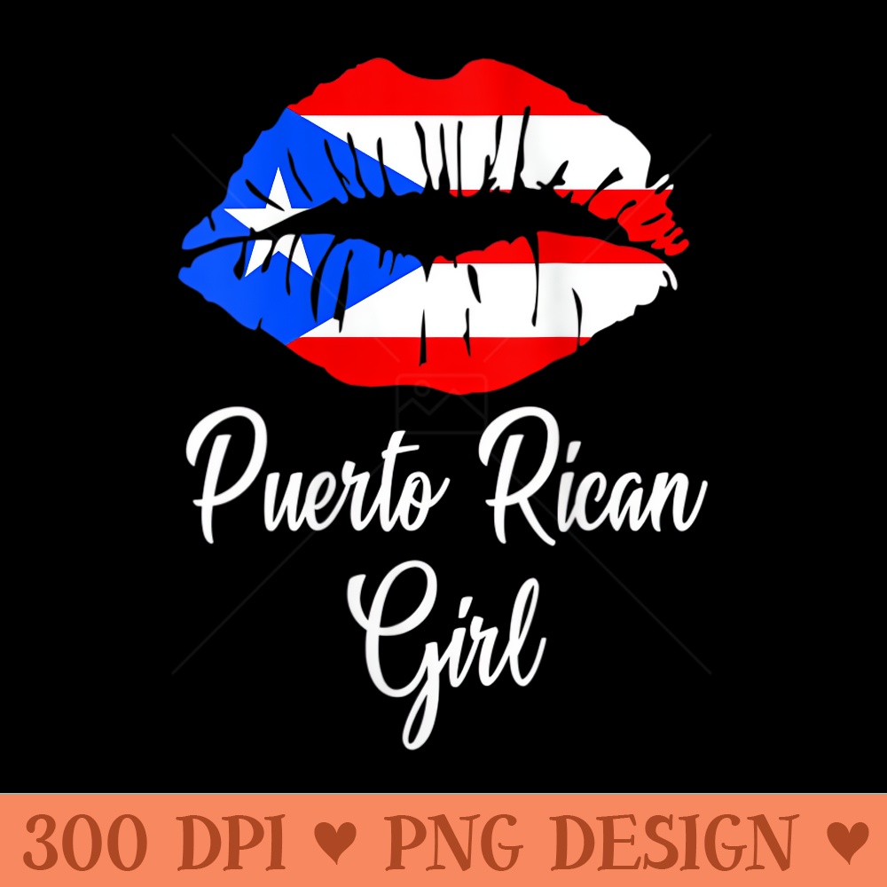 Womens Puerto Rican Girl Pride Puerto Rico Boricua Girl Lips | Inspire ...