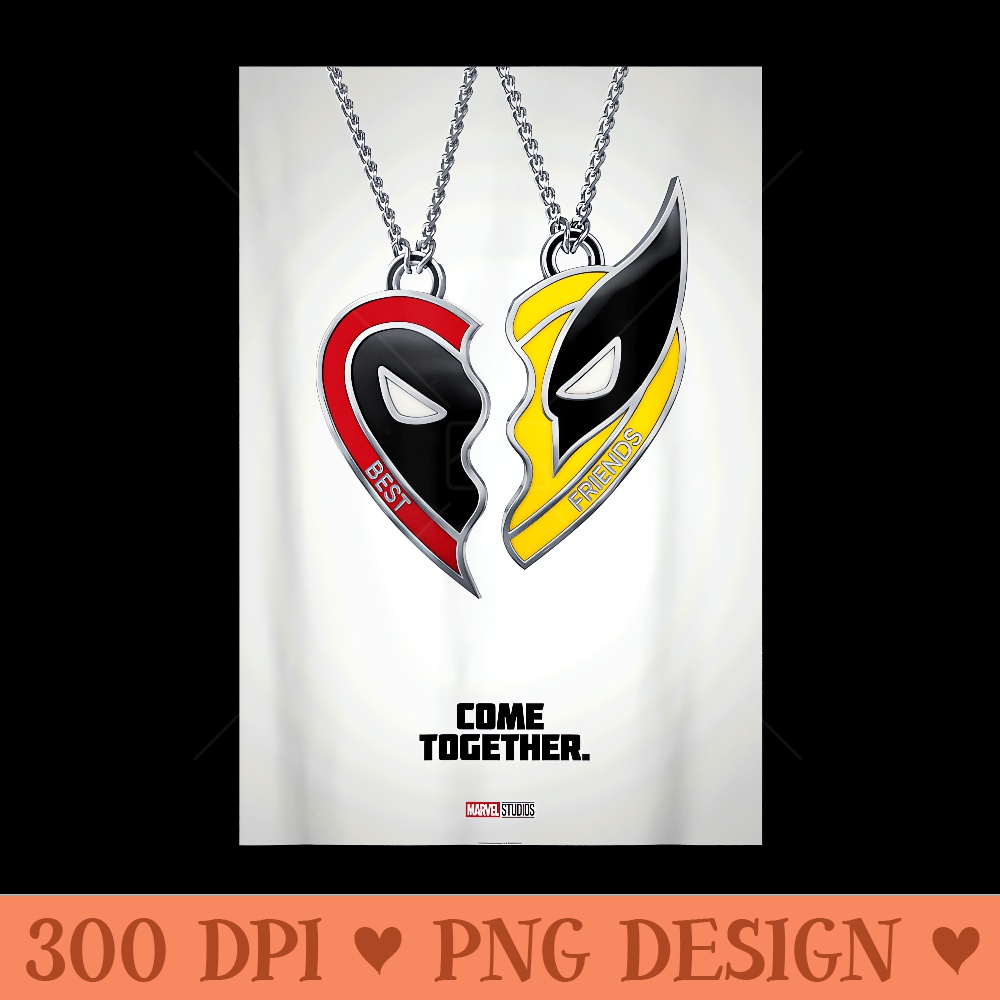 Marvel Studios Deadpool Wolverine Friends Heart Poster - PNG | Inspire ...