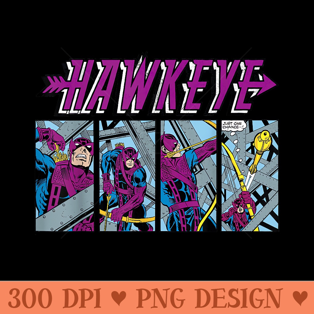 Marvel Hawkeye Just One Chance Classic Comic Art T - High Re | Inspire ...