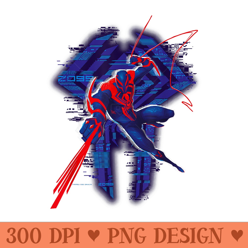 Marvel SpiderMan Across the SpiderVerse 2099 Glitch - PNG Ar | Inspire ...