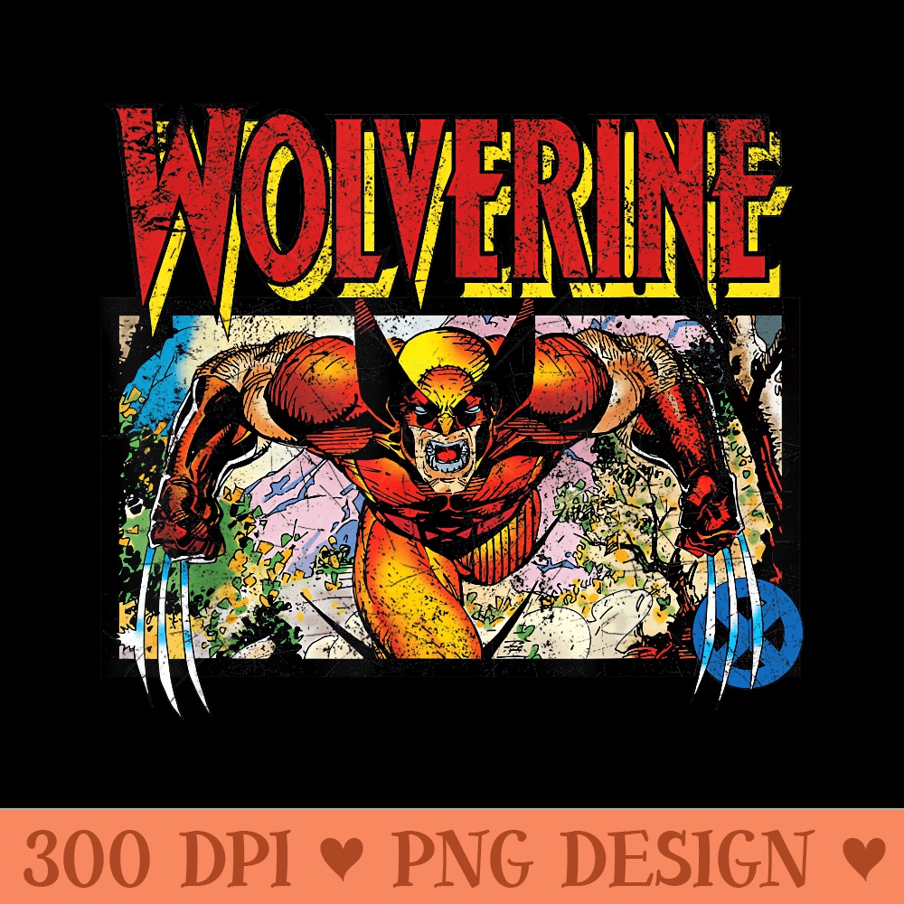 Marvel XMen Retro Wolverine 90s - PNG download | Inspire Uplift