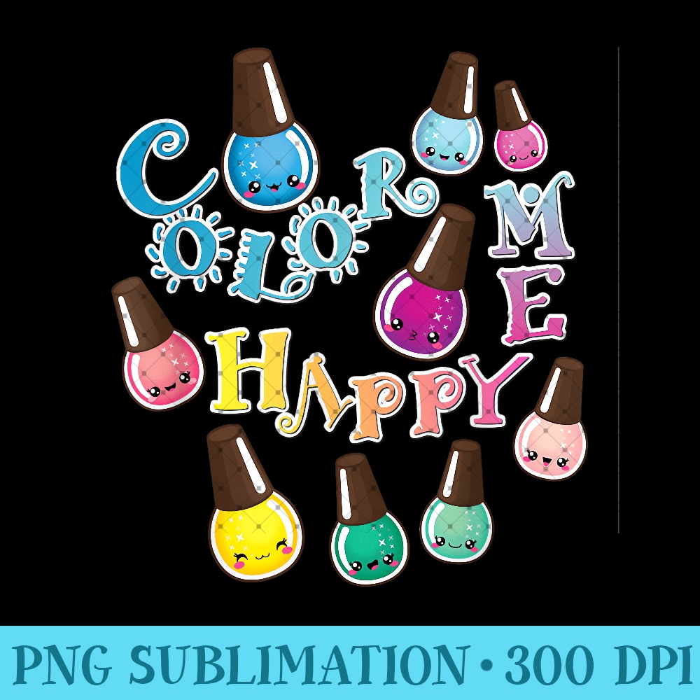 COLOR ME HAPPY Nail Polish Cute Kawaii Tween n Girls - Uniqu - Inspire ...