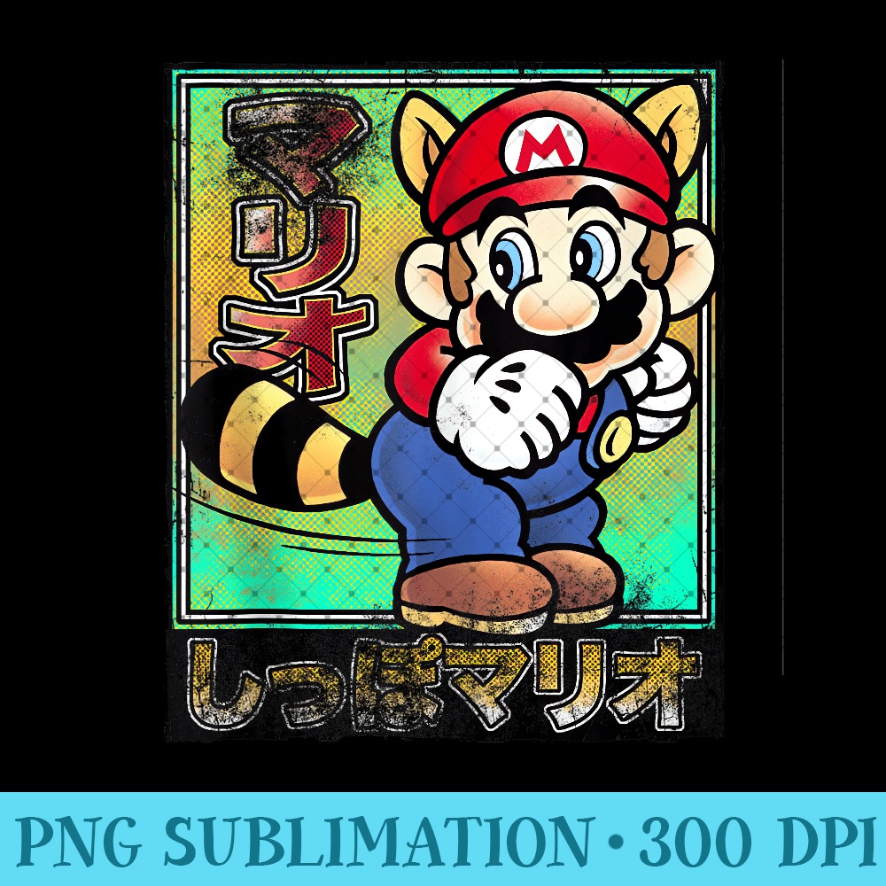 Super Mario Tanooki Mario Poster - Unique PNG Artwork | Inspire Uplift