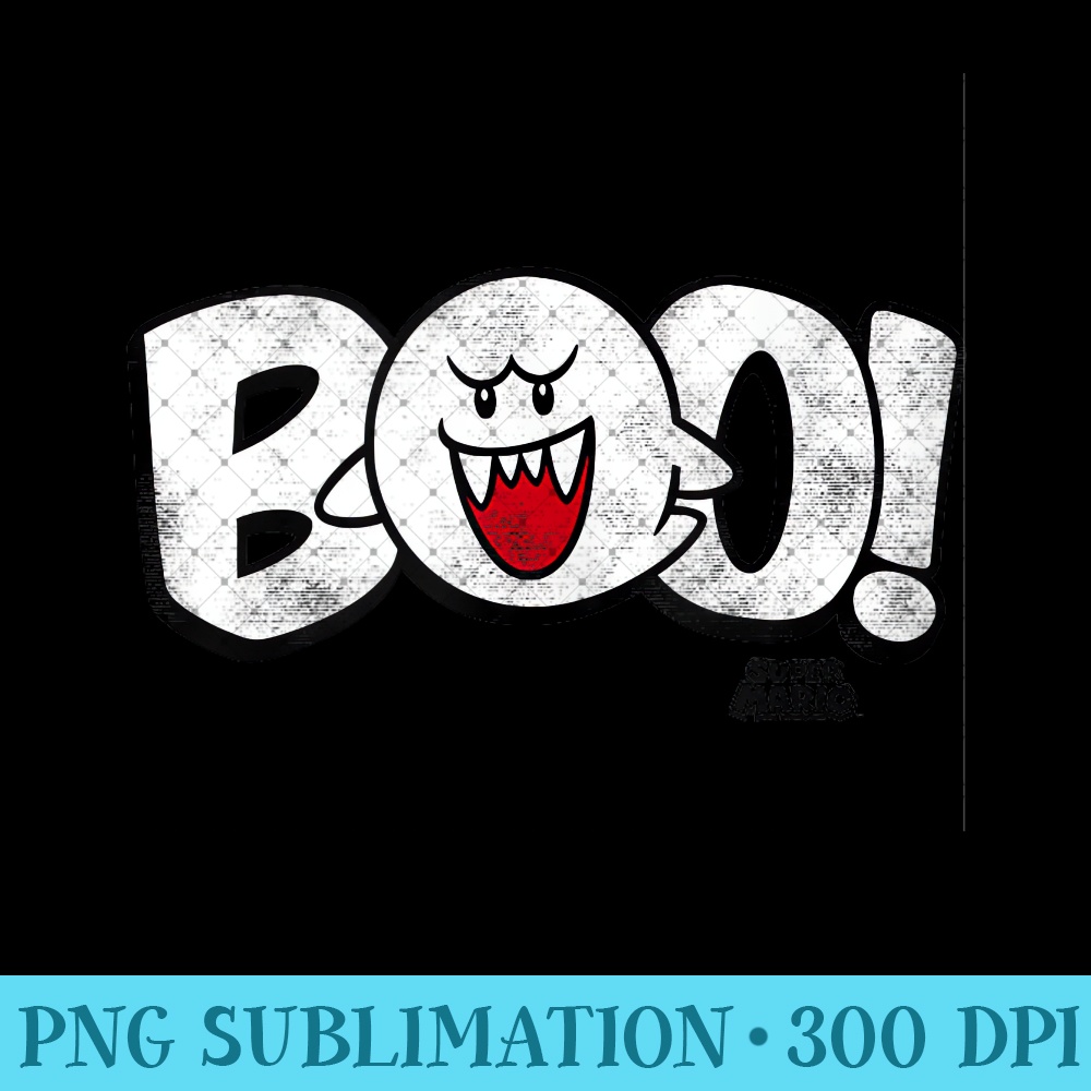 Super Mario Boo Ghost In The Text - Printable PNG Images | Inspire Uplift