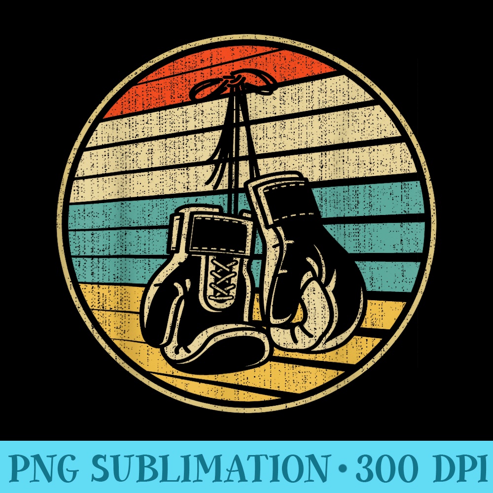 Vintage Retro 60s 70s Style Boxing Gloves Boxer Player Lover | Inspire ...