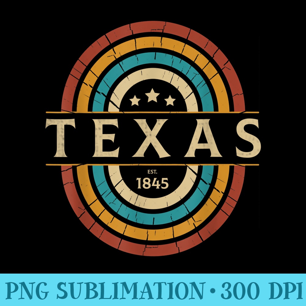 Vintage Texas Home State Stars TX Pride 70s Style - PNG desi | Inspire ...