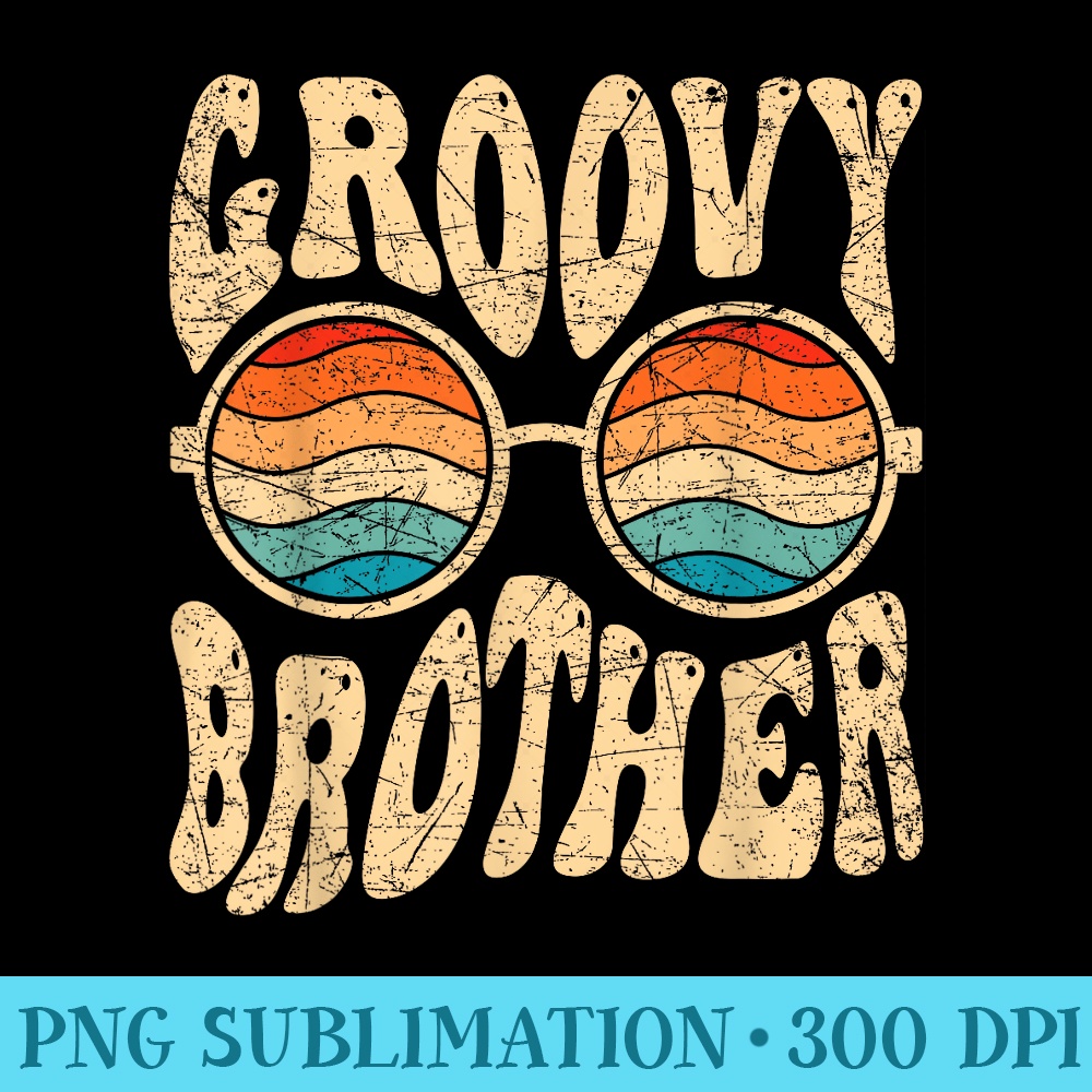 Groovy Brother 70s Aesthetic 1970s Retro Brother Hippie - PN | Inspire Uplift