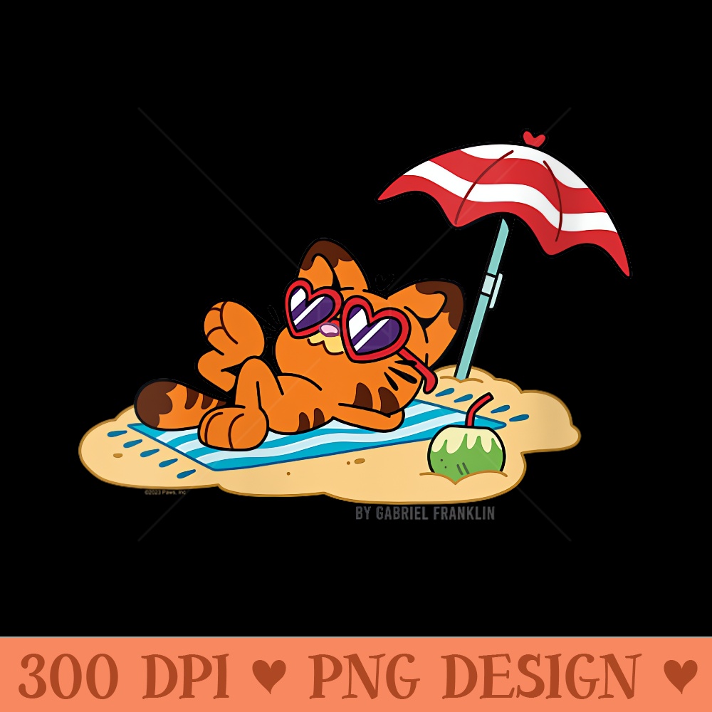 Womens Garfield Gabriel Franklin Garfield on Beach Artist Se | Inspire ...