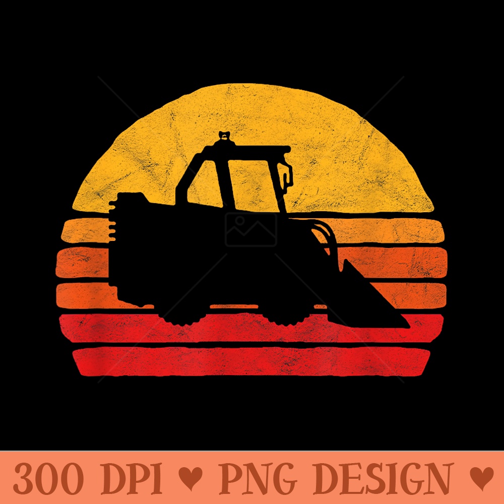 Retro Skid Steer Distressed 80s Vintage Construction Design | Inspire ...