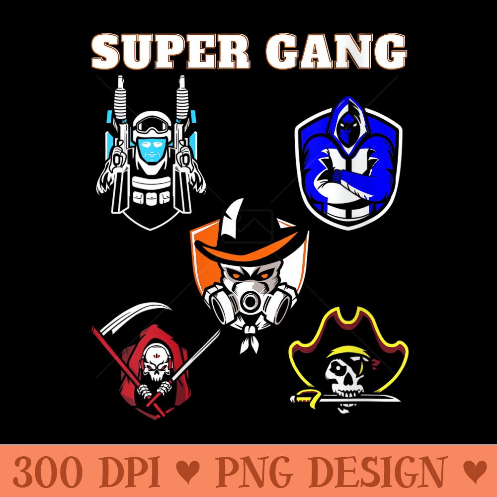 s Super Gang Ripper Poison man Ninja Funny Graphical Novelty | Inspire ...