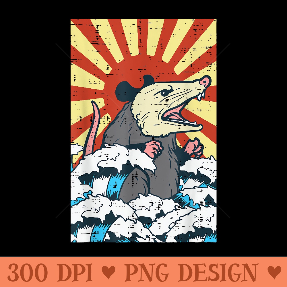 Opossum Japan Sun Wave Vintage Possum Monster Men - Exclusiv | Inspire ...