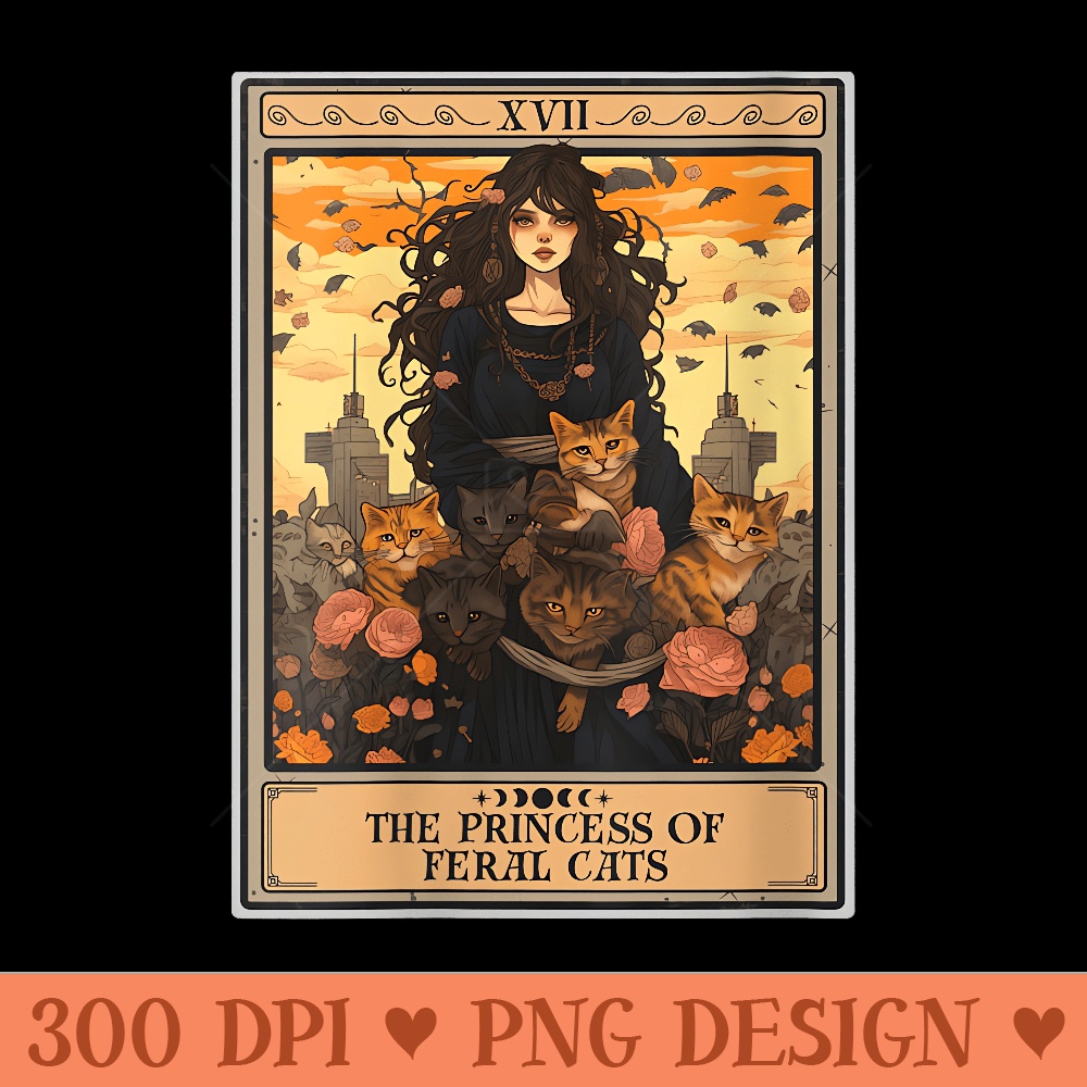 s The Princess Of Feral Cats Tarot Card - PNG graphics | Inspire Uplift