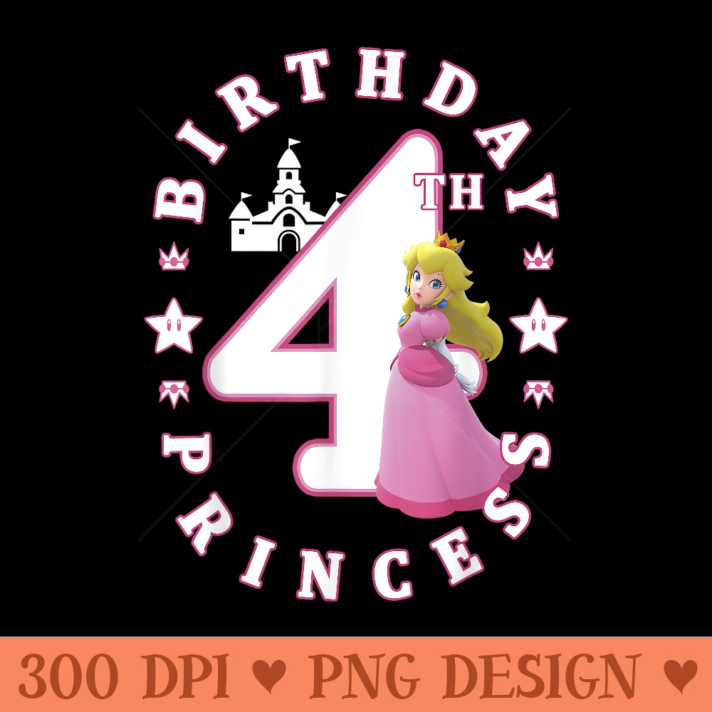 Super Mario Princess Peach 4th Birthday Princess Portrait - | Inspire ...