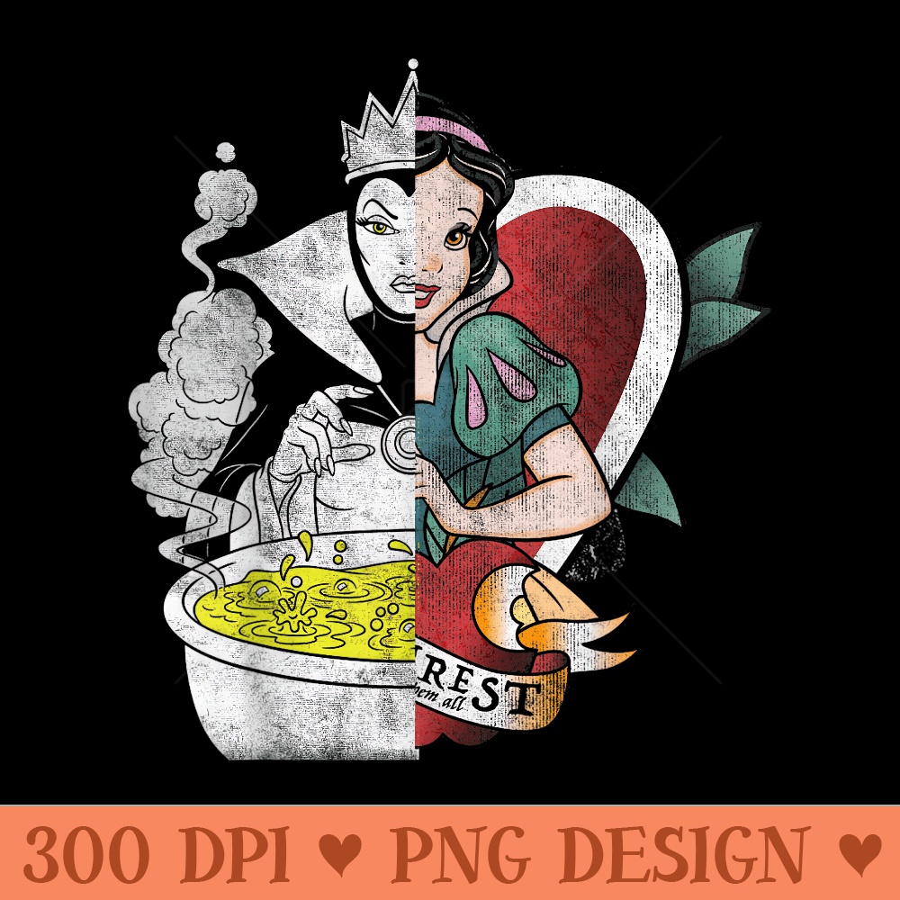 Disney Snow White Split Face Poison Apple Graphic T - Beauti | Inspire ...